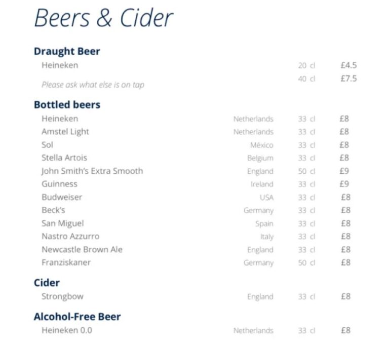 Don't Buy an MSC Drinks Package Until You've Seen These Menus